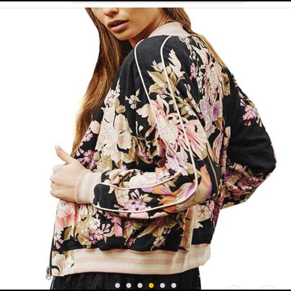 Jackets & Coats | Floral Bomber Jacket | Poshmark